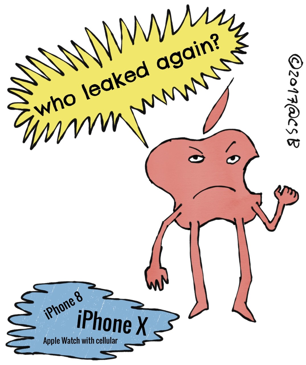 Apple iPhone leakage – Comic Strip Blogger's cartoons and strips