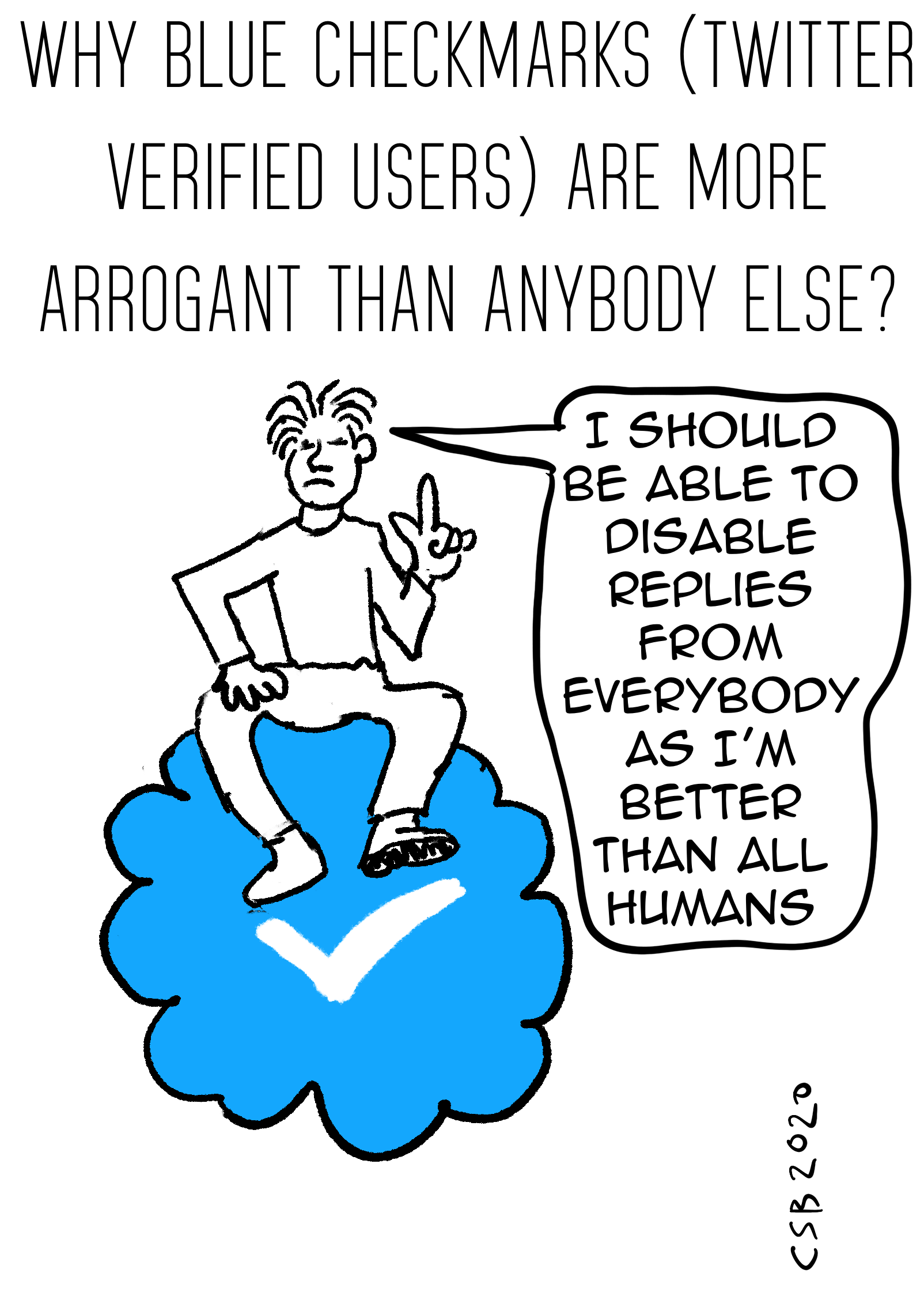 blue checkmarks – Comic Strip Blogger's cartoons and strips