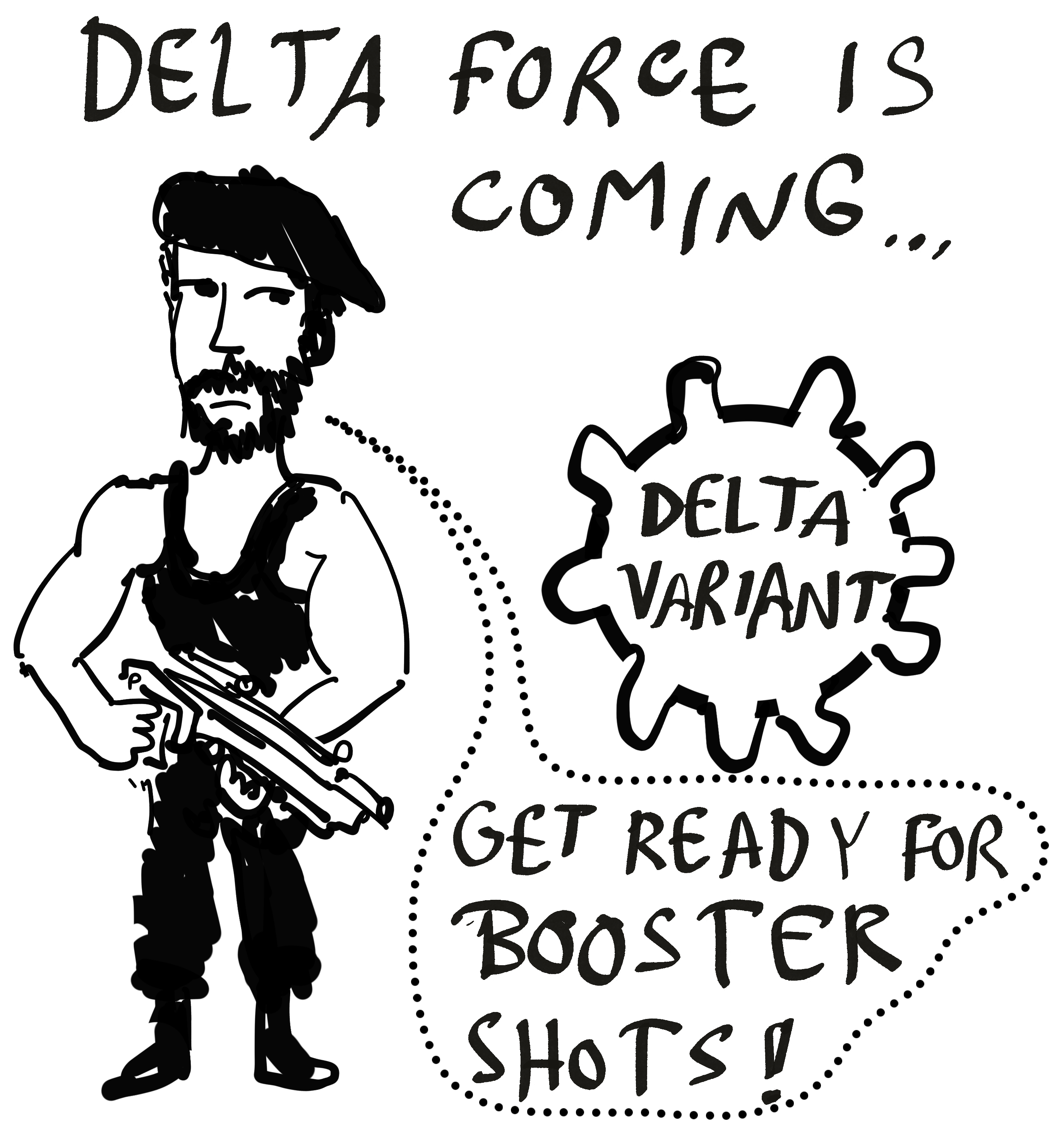Delta variant meets Delta Force – Comic Strip Blogger's cartoons and strips