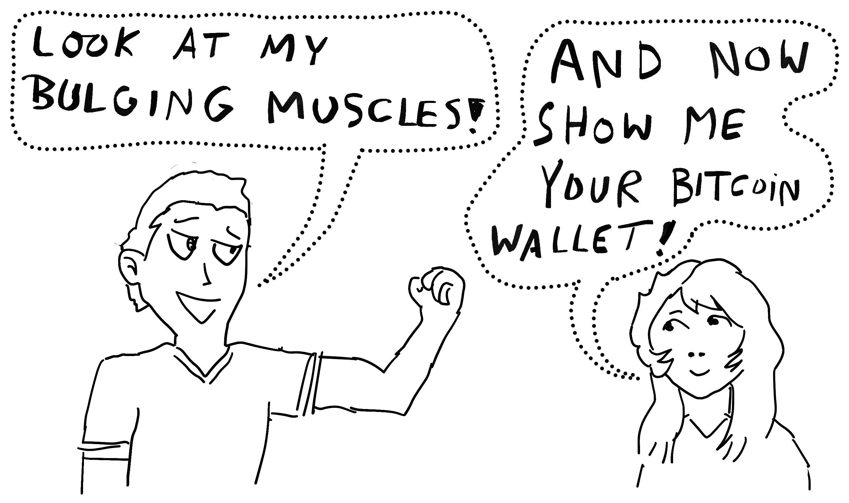 show me your bitcoin wallet – Comic Strip Blogger's cartoons and strips