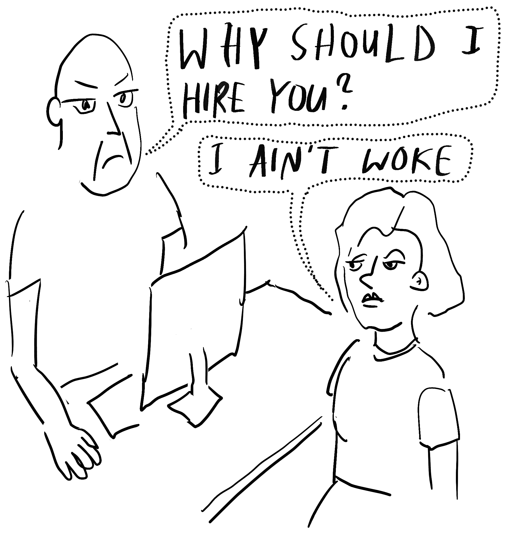 wokeness and job market – Comic Strip Blogger's cartoons and strips