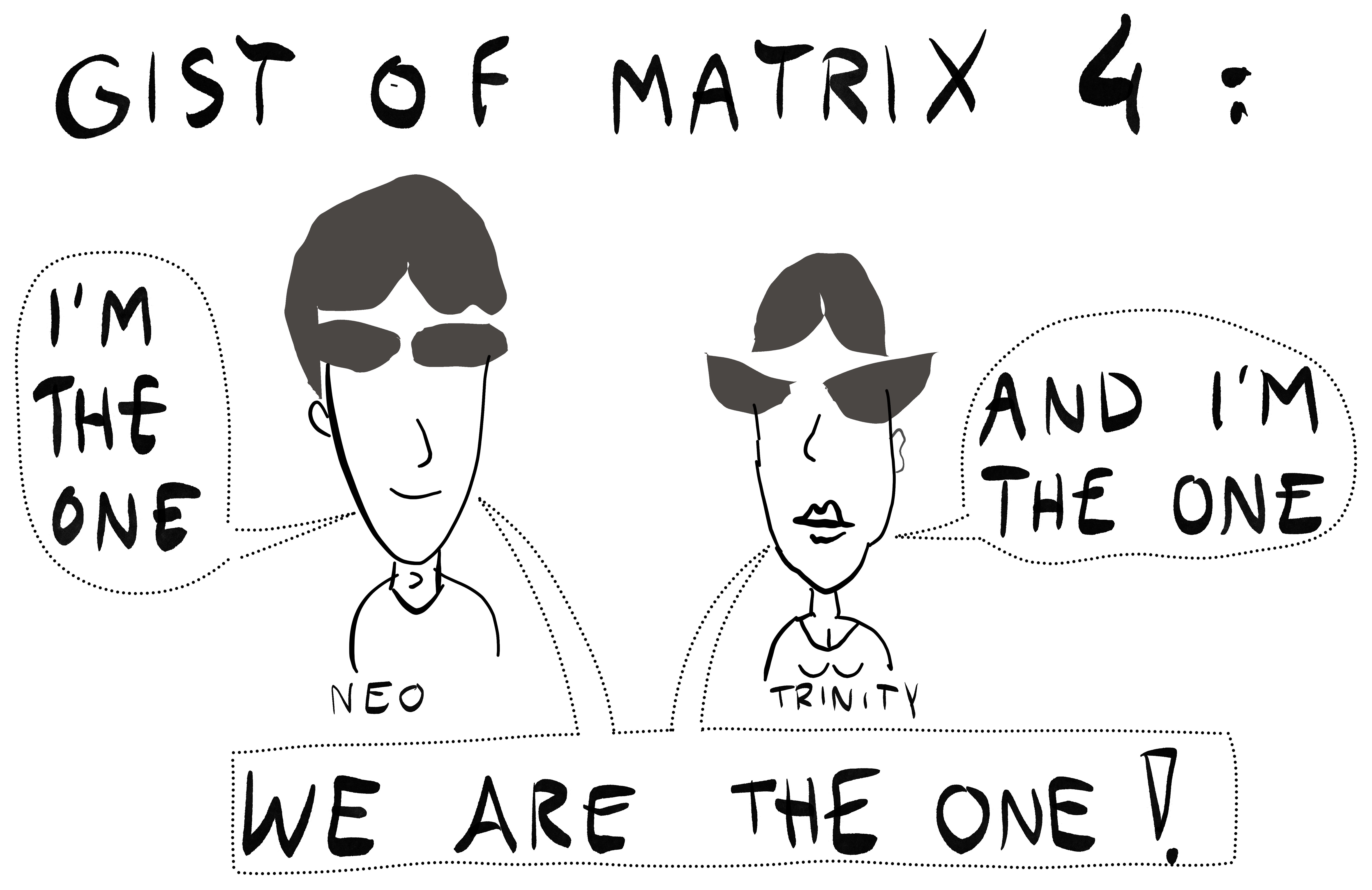 gist of Matrix Resurrections aka 4 – Comic Strip Blogger's cartoons and ...