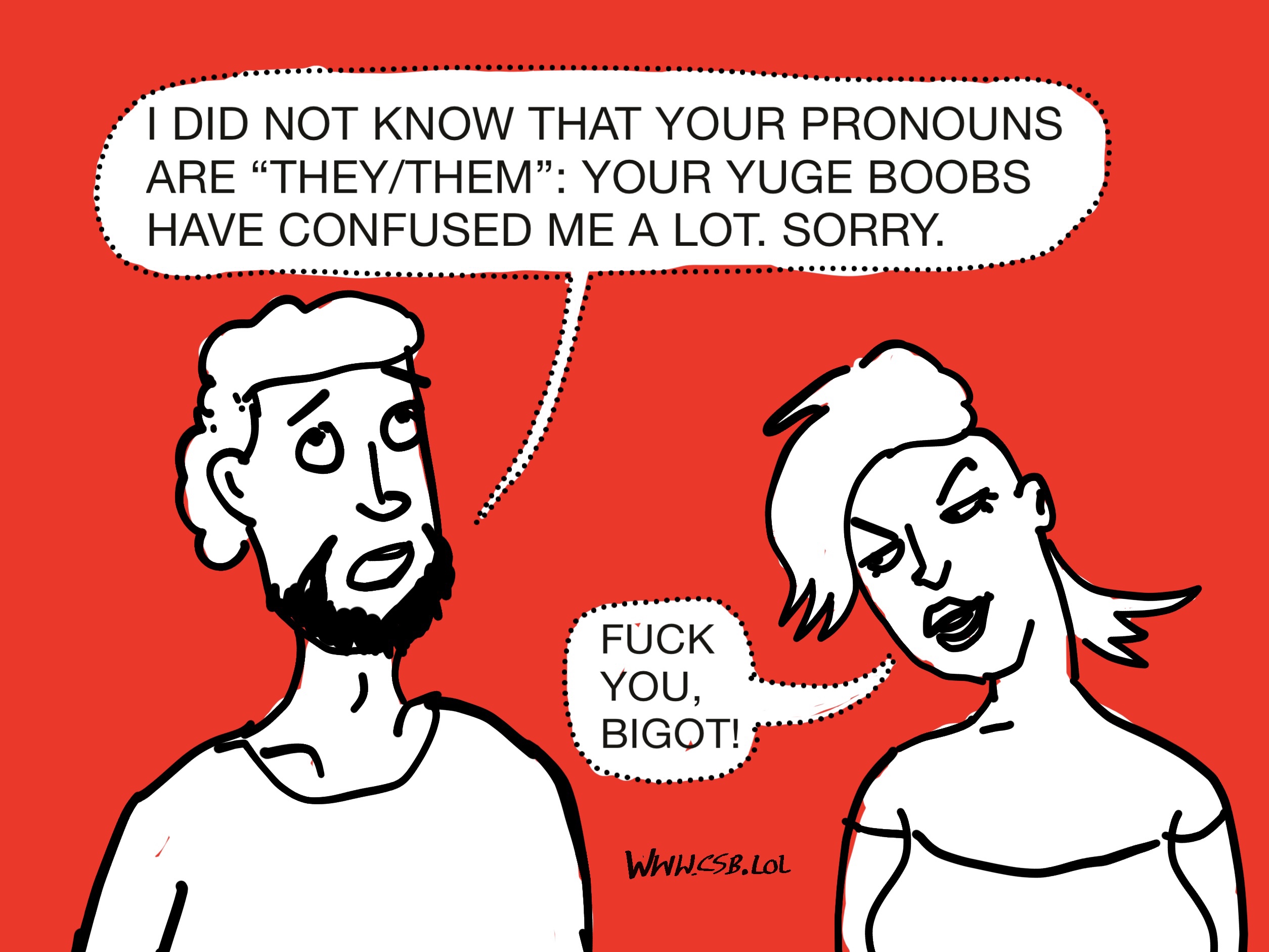 confused by appearance – Comic Strip Blogger's cartoons and strips