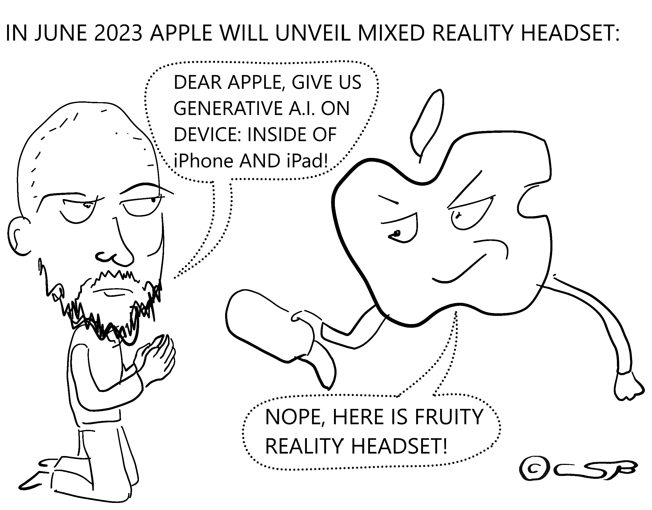 fruity Reality Headset by Apple – Comic Strip Blogger's cartoons and strips