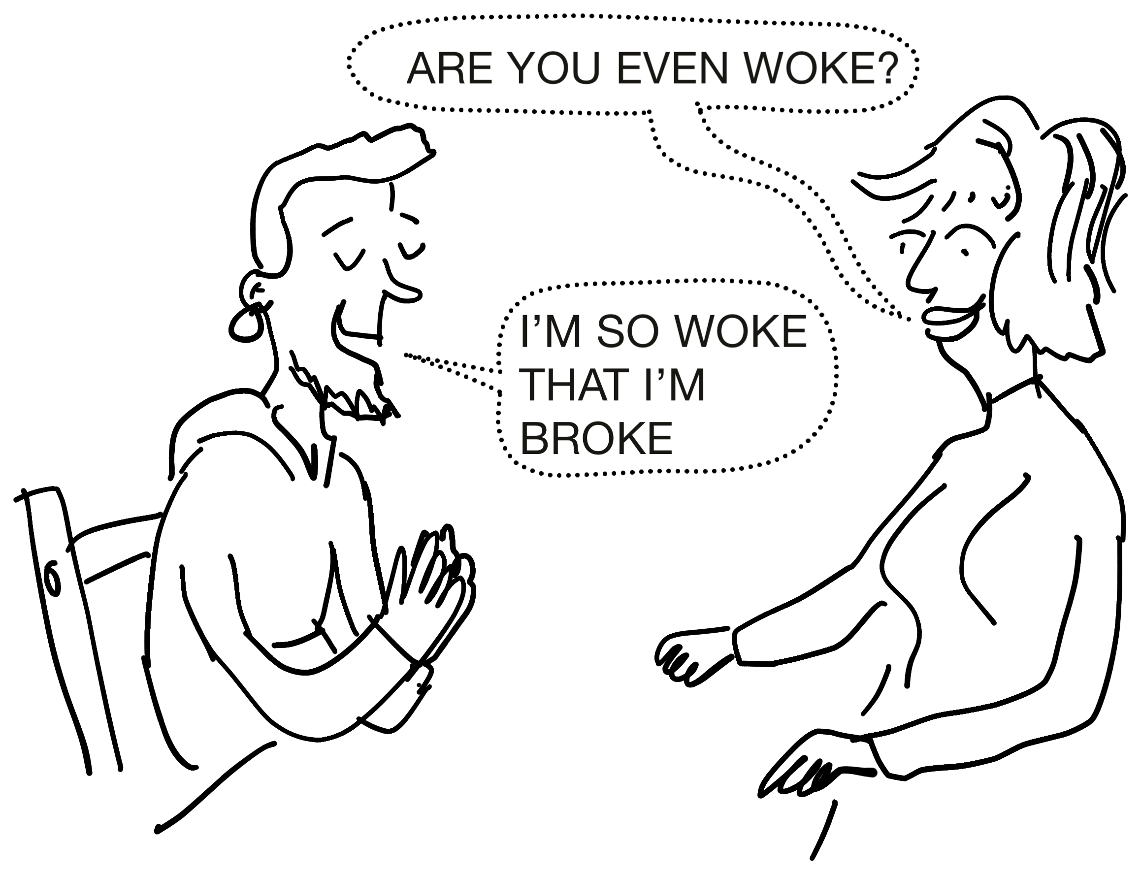 Woke dating – Comic Strip Blogger's cartoons and strips