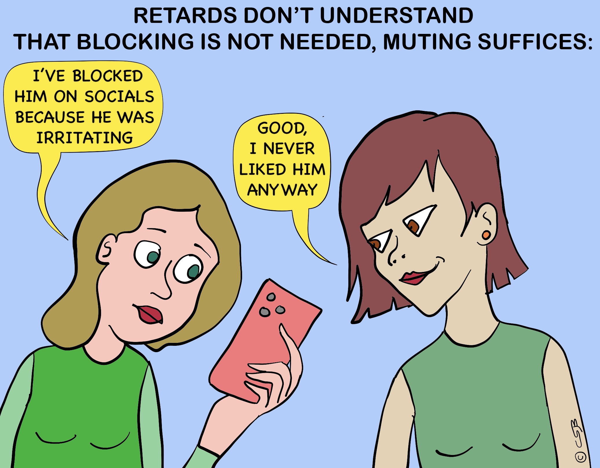 blockers are retarded – Comic Strip Blogger's cartoons and strips