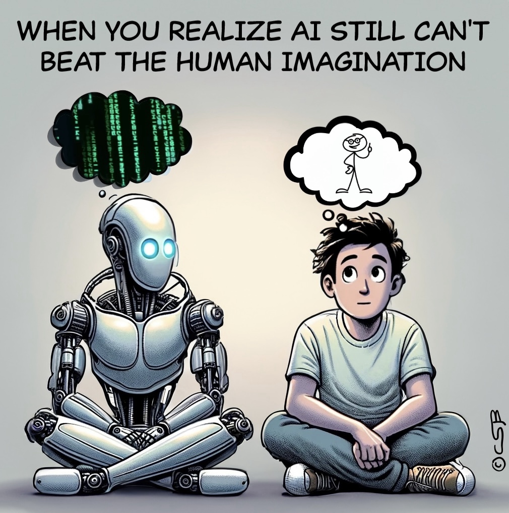 AI Logic vs. Human Imagination – Comic Strip Blogger's cartoons and strips