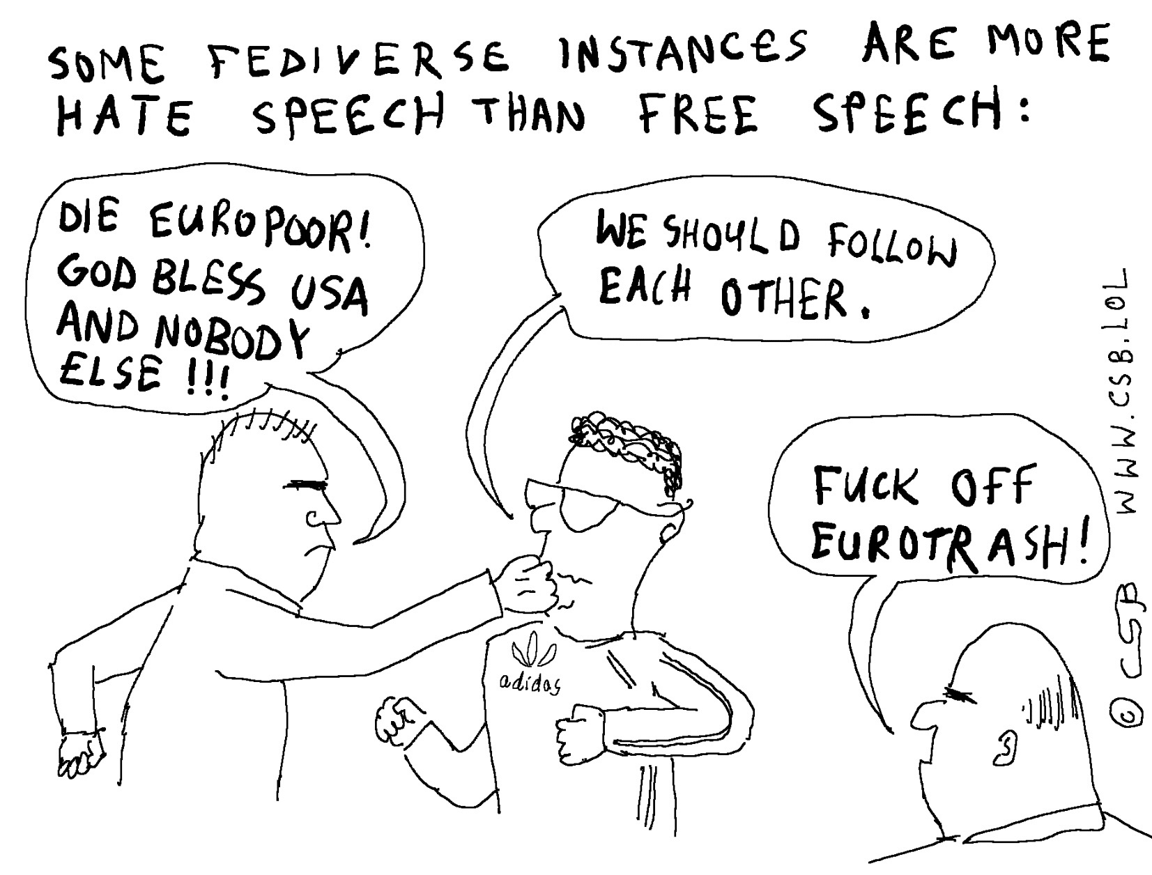 Free Speech Lie – Comic Strip Blogger's cartoons and strips