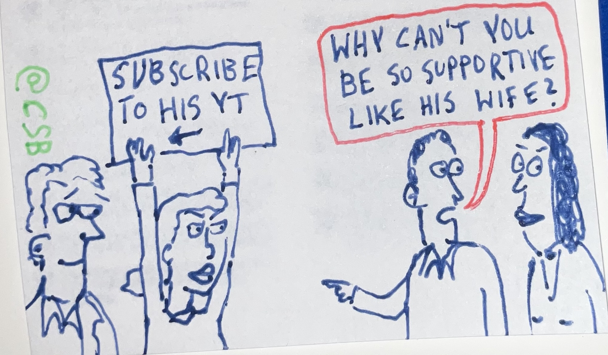 Supportive Spouses – Comic Strip Blogger's cartoons and strips