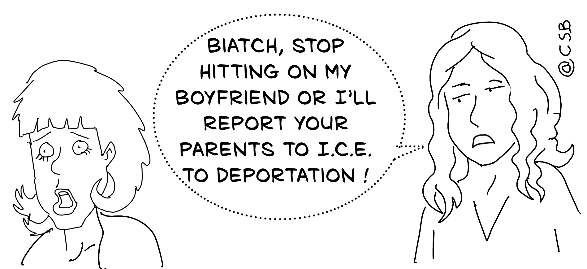Deportation & Dick: Priorities. – Comic Strip Blogger's cartoons and strips