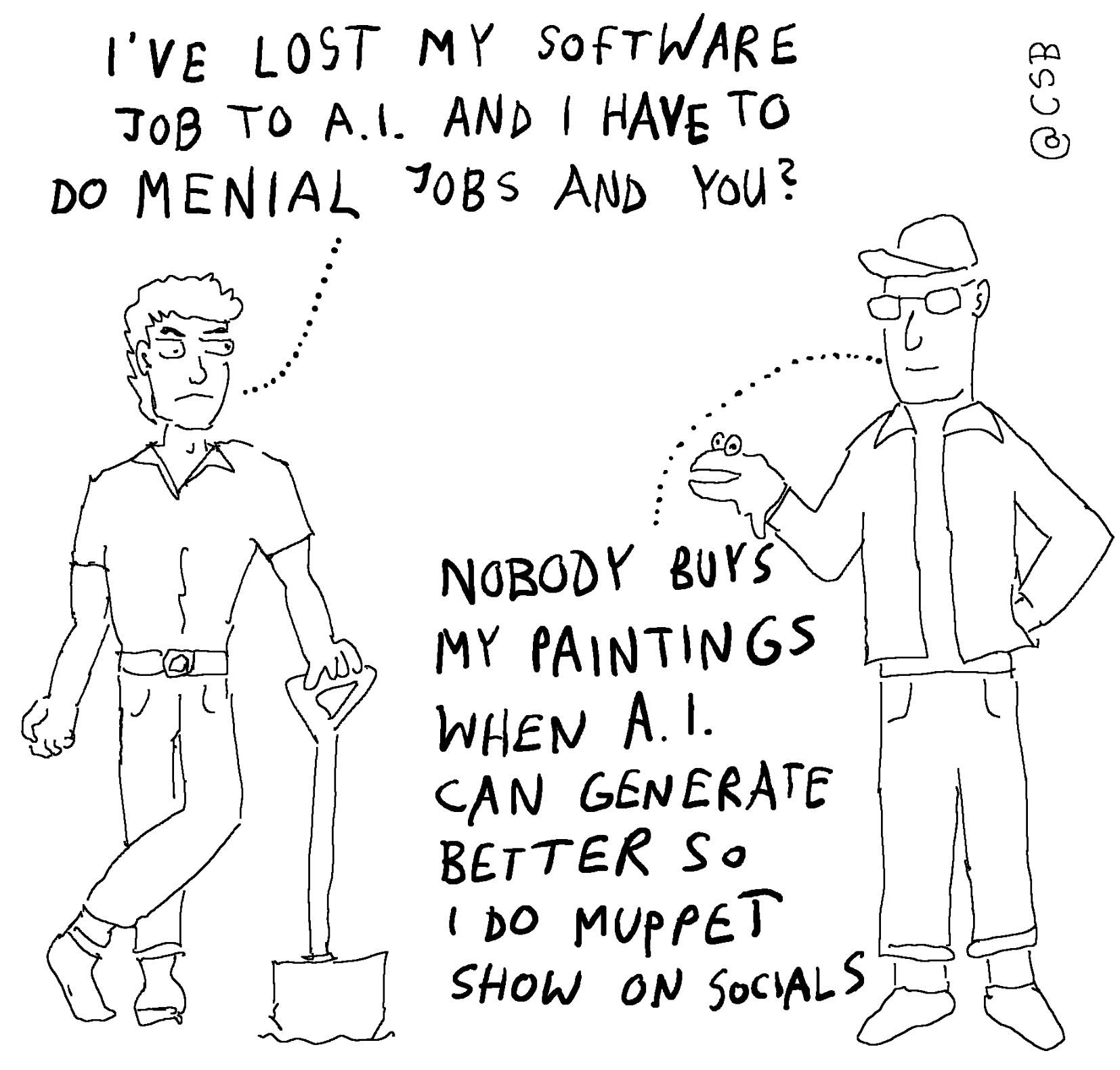 Eat Dirt, A.I. Wins: The Great Job Swapocalypse – Comic Strip Blogger's ...