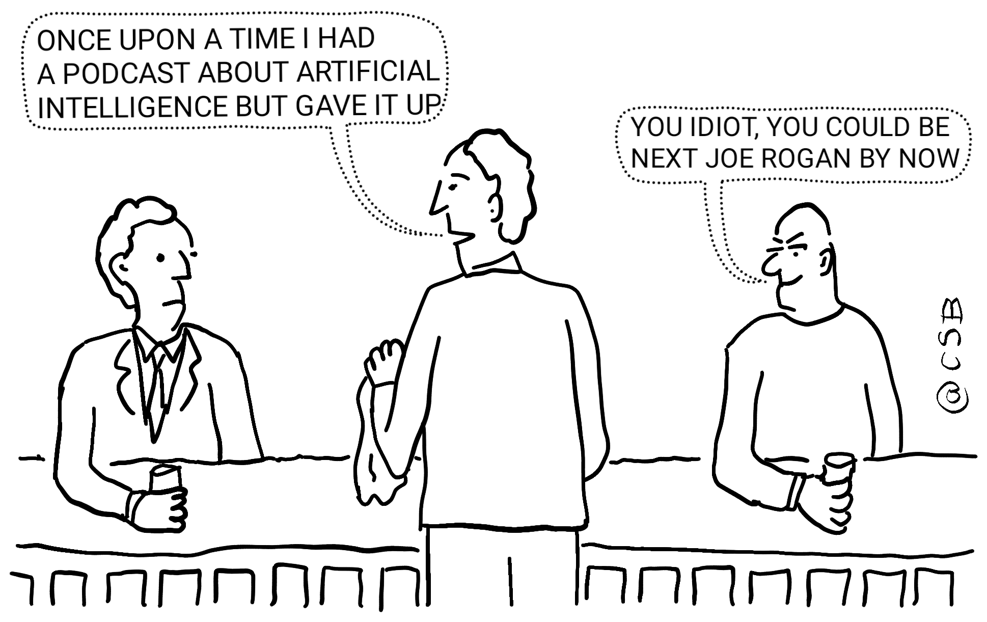 Never Hit Stop on Your Podcast – Comic Strip Blogger's cartoons and strips