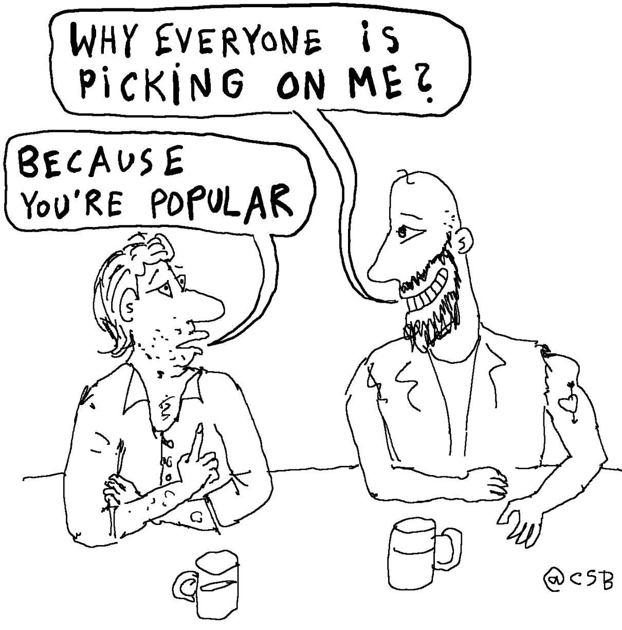 Popularity: The Bully Magnet – Comic Strip Blogger's cartoons and strips